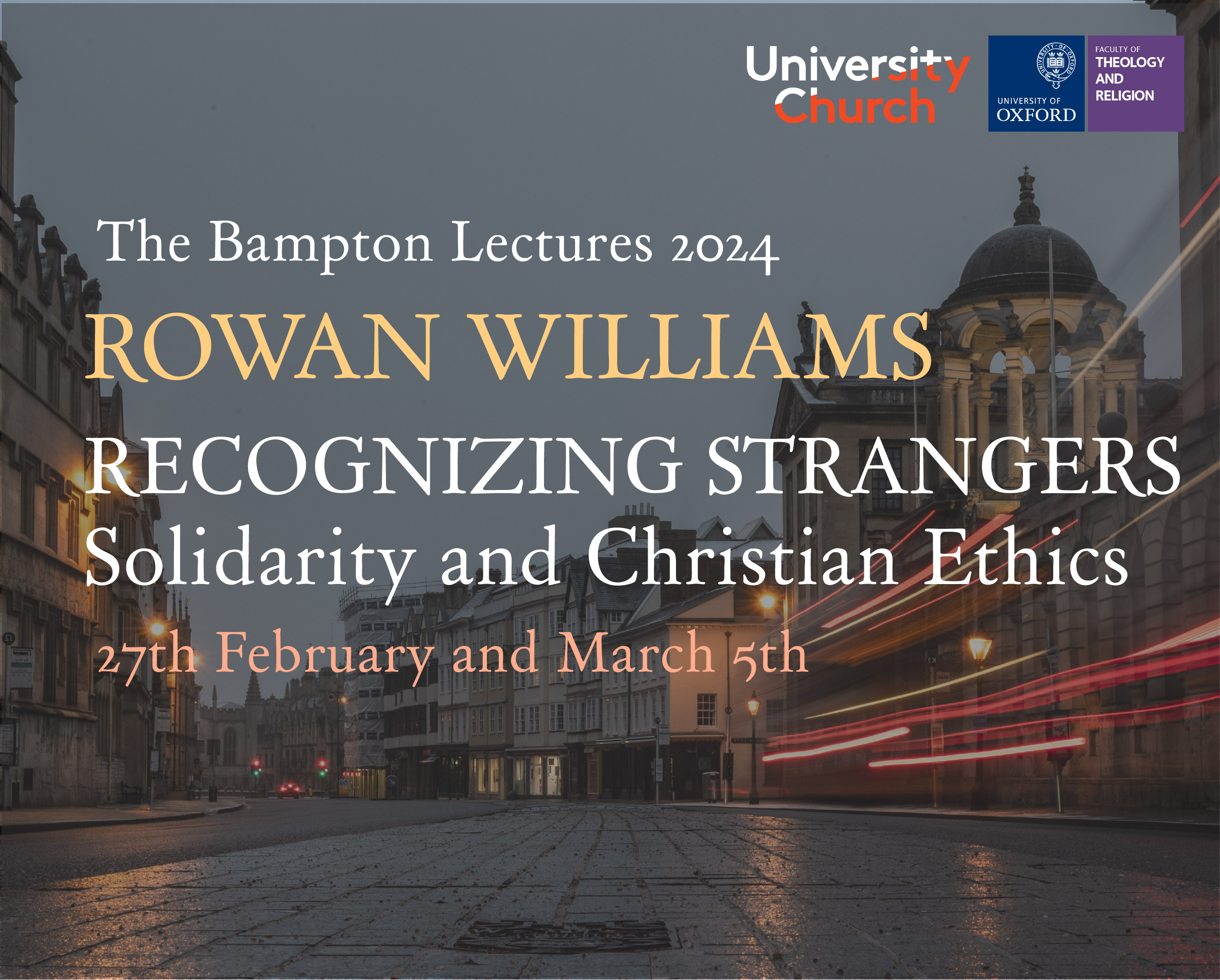 The Bampton Lectures 2024 | Rowan Williams Lecture 1 - Creating an ...